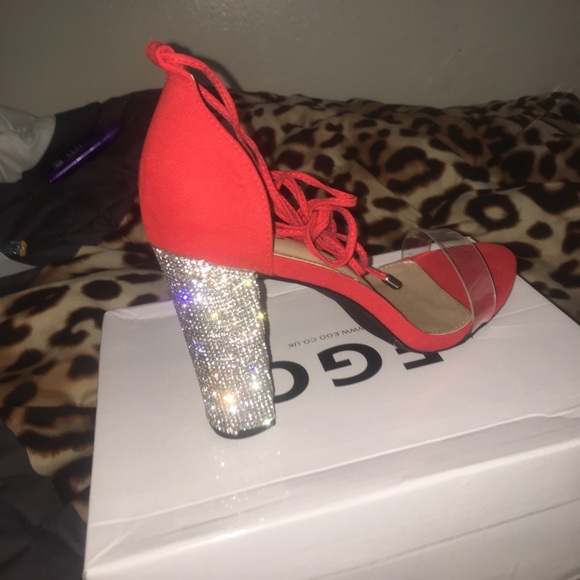 Shoes | Lace Up Diamant Red Heels | Poshmark